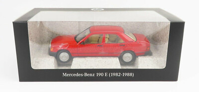 Mercedes 190E W201 1982 1988 Signal Red Norev B66040662 1:18 Benz 190 E ...