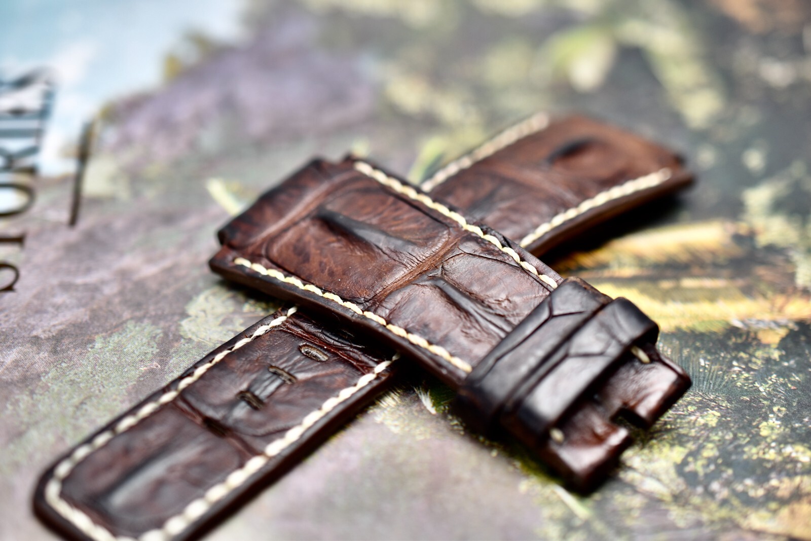 Audemars Piguet Watch Strap SHAQUILLE BROWN Alligator Hornback 32 (22 ...