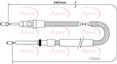 Apec CAB1034 Brake Cable for sale online | eBay UK
