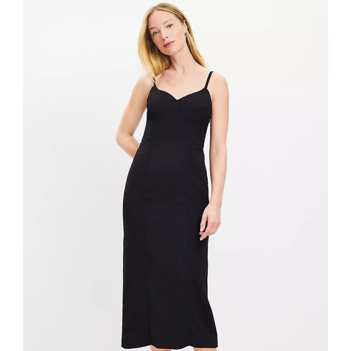 Ann Taylor LOFT Sweetheart Strappy Midi Sheath Dress 14 | eBay