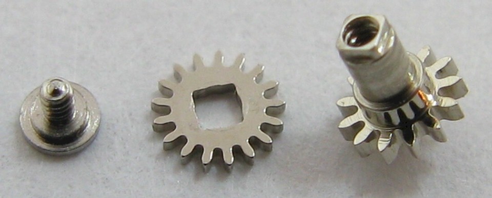 Universal Geneve 72 Watch Part: winding pinions to rewind the ratchet ...