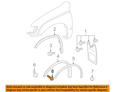 TOYOTA OEM 98-07 4Runner Fender Exterior Trim-Flare Clip 9090467037 | eBay