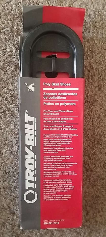 2 Troy-Bilt Deluxe Poly Slide Shoe Kit for Most 2-Stage and 3-Stage ...