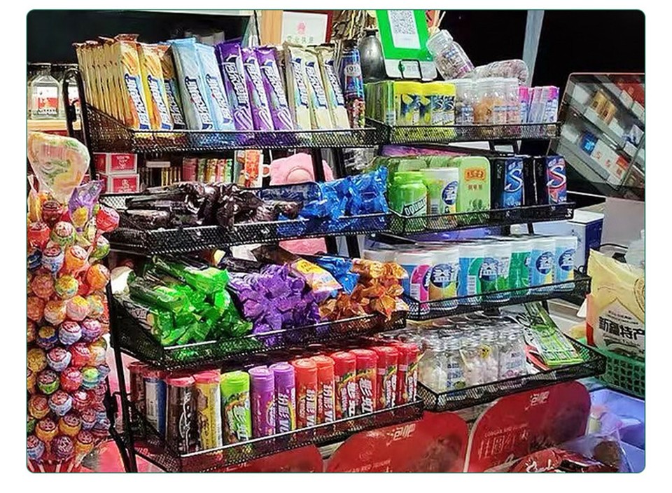 4 Layers Shop Counter Display Shelf Counter Groceries Display Stand ...