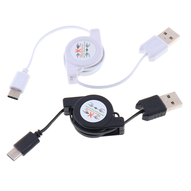 Retractable Type C Data & Sync Charger Charging Cable USB C 3.1 data ...