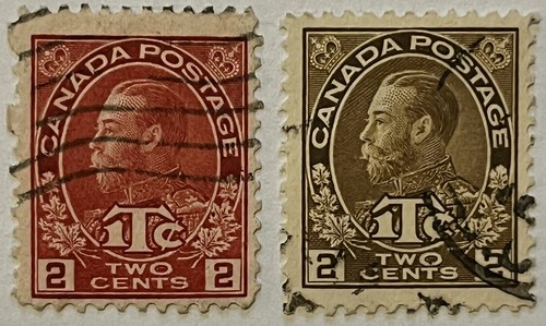 Canada Stamps 1916 - George V ITC 2c Red And Brown | eBay