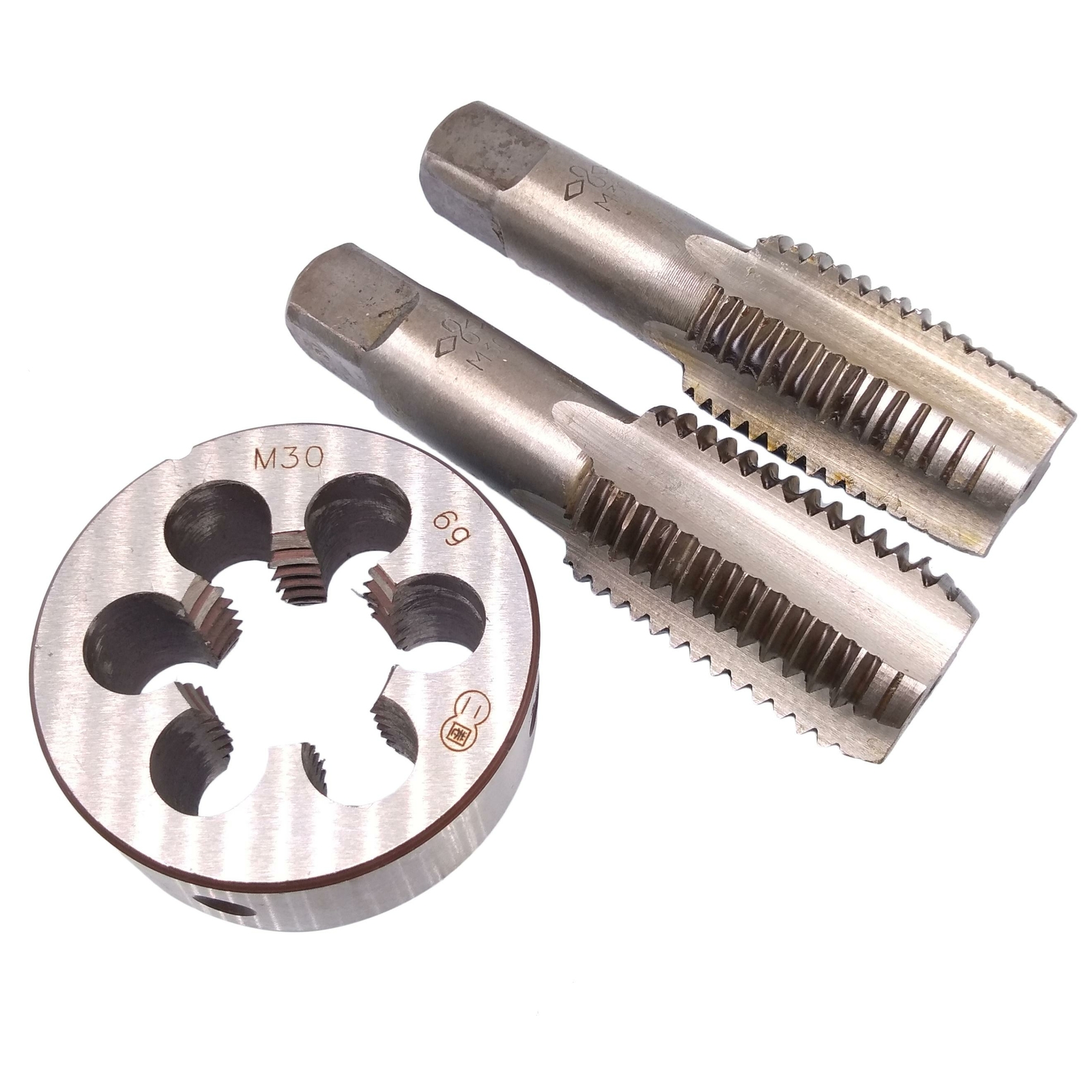 HSS M24 x 1.5mm Taper & Plug Tap & M24 x 1.5mm Die Metric Thread Right ...