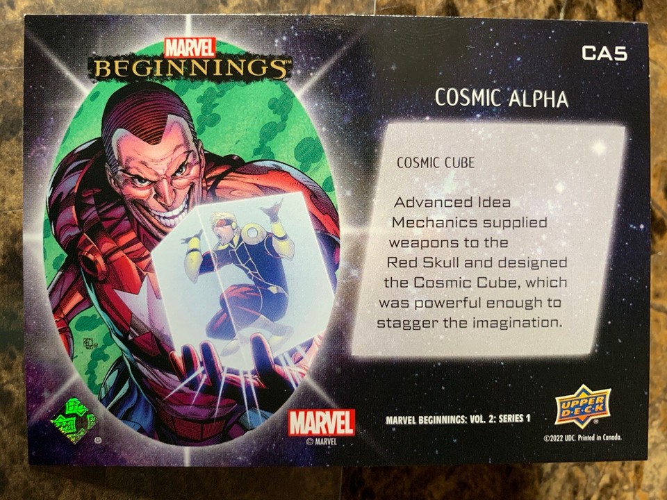 2022 Upper Deck Marvel Beginnings Cosmic Alpha Cosmic Cube CA5 | eBay