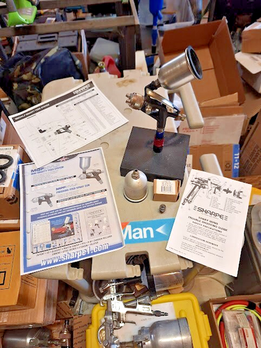 Sharpe MGF HVLP Mini Gravity Touch Up / Detail Spray Gun - Extras | eBay