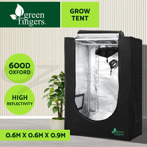 Green Fingers Grow Tent 60x60x90CM Hydroponics Kit Indoor Plant Room ...