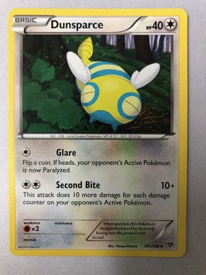 Dunsparce 101/146 XY Base Set Uncommon Non Holo Pokemon Card NM | eBay