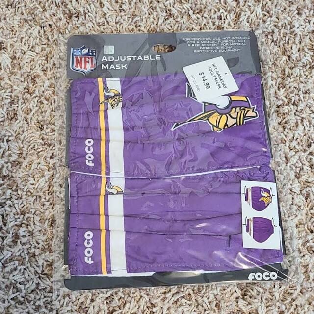 NFL Minnesota Vikings Adult Gameday Adjustable Face Covering - PACK OF ...