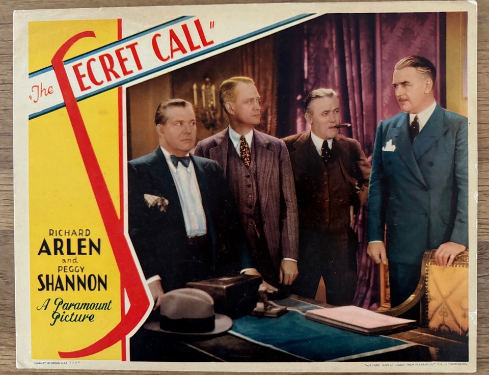 The Secret Call (1931) - 6 Lobby Cards - Richard Arlen, Peggy Shannon, Pre-Code | eBay