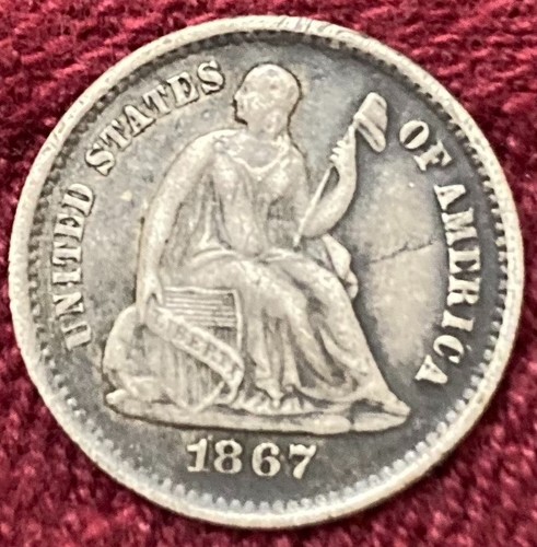 1867-S Seated Liberty Half Dime XF | eBay