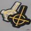 Ghost BC Golden Grucifix Cross Symbol with Pattern Band Embroidered ...