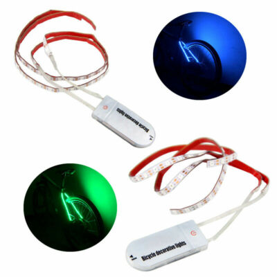 2.3FT 70LED Bike Spoke Wheel String Strip Light Safety Lamp For Bicycle ...