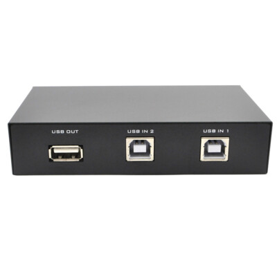 2 Port USB 2.0 Manual Printer Scanner Sharing Switch Hub 2 PC to 1 ...