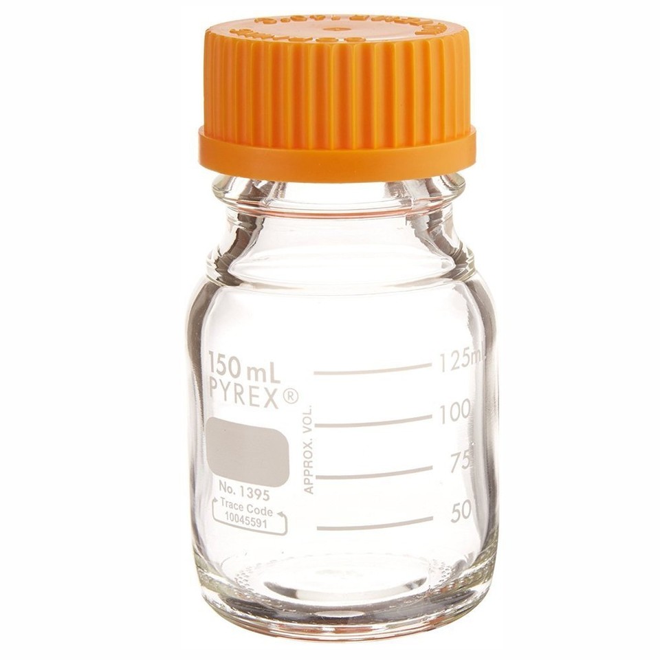 Corning PYREX #1395-25, 25mL Round Media Storage Bottles (Case of 10 ...