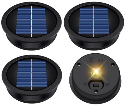 4 Pack Solar Light Replacement Top, Replacement Solar Light Parts for ...