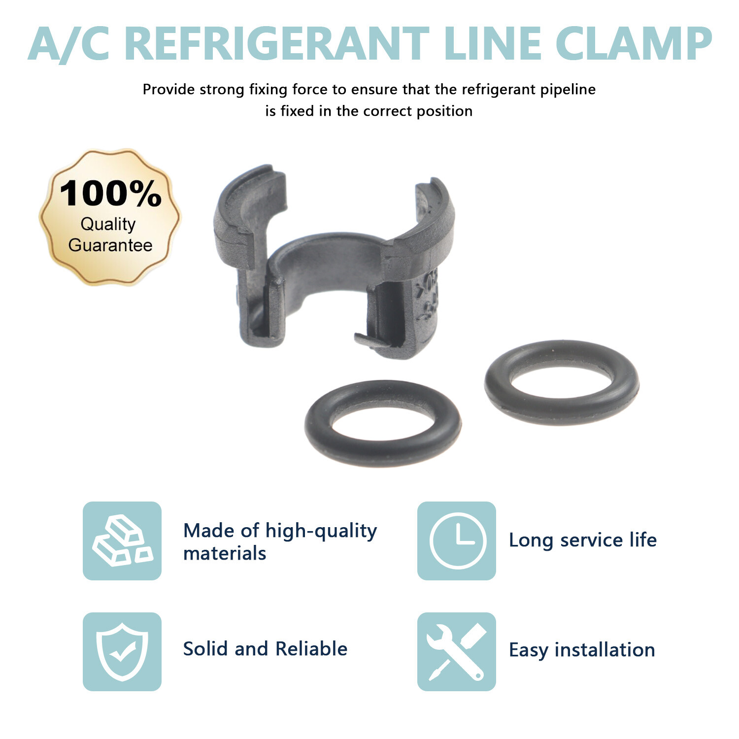 A/C Refrigerant Line Clamp Black Fit for 2019 2020 2021 Toyota RAV4 2 ...