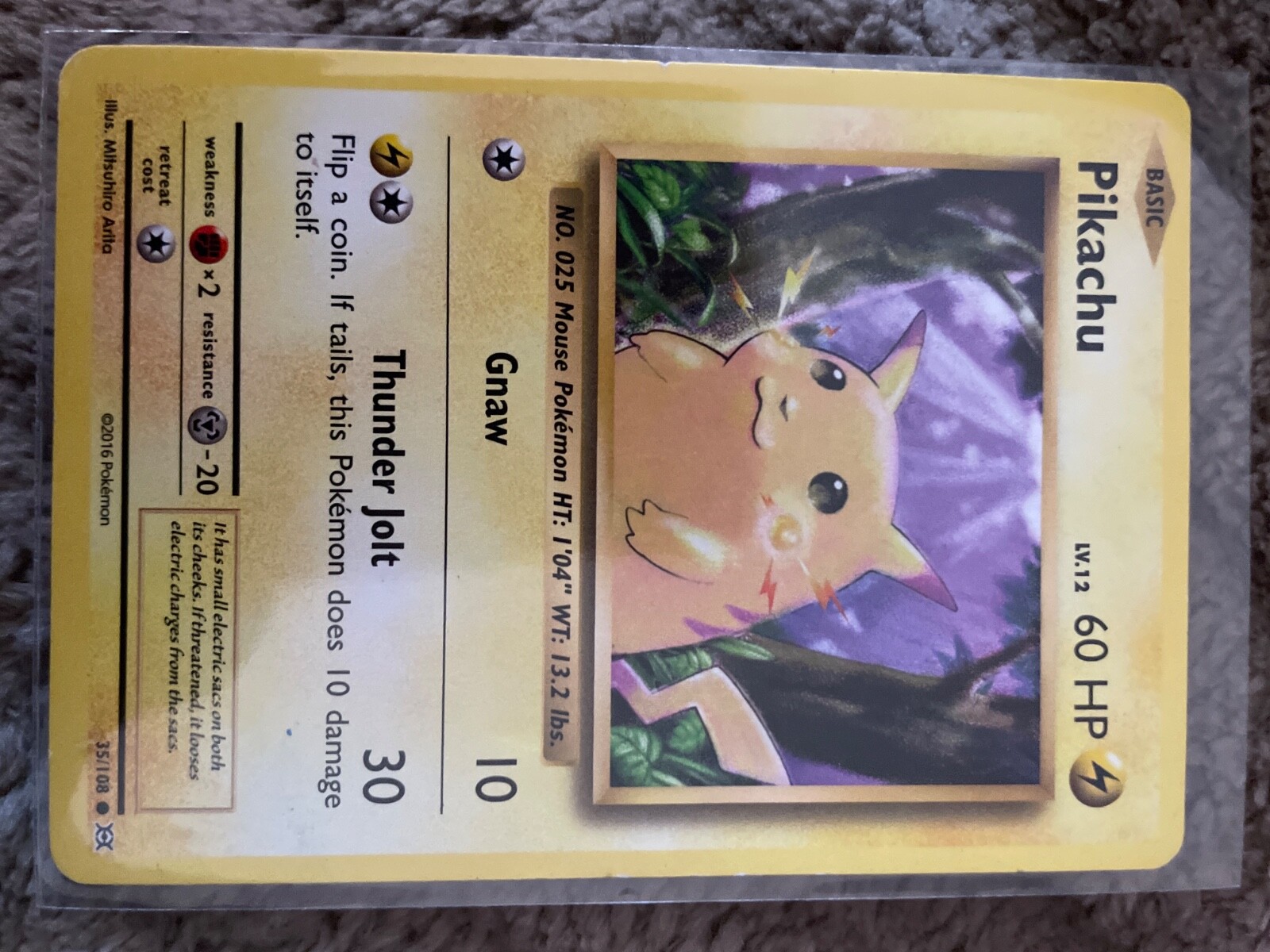 2016 Chubby Pikachu Pokemon Card 35/108 | eBay