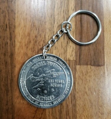 1984 Hughes Aviation Services $1 Gaming Token Keychain Las Vegas- Lucky ...