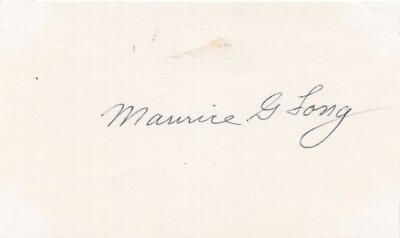 Maurice Long- Signed index card | eBay