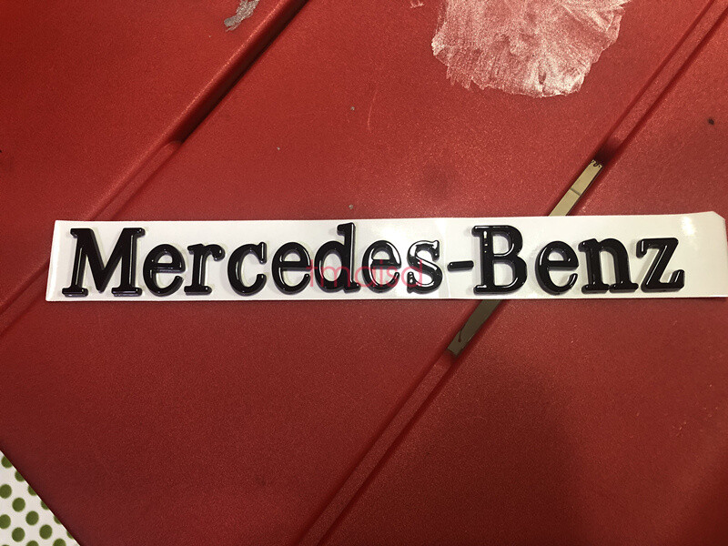 Glossy Black Mercedes Benz" Letters Trunk Emblem Badge Sticker for ...