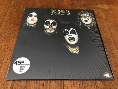 KISS Kiss 45th Anniversary 12" CLEAR with BLACK SWIRLS LP Vinyl Edition ...