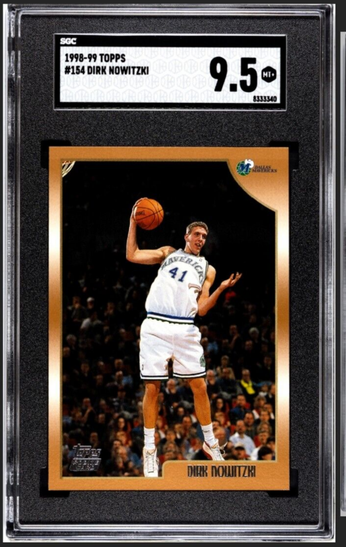 DIRK NOWITZKI SGC 9.5 Mint Plus 1998-99 Topps #154 Rookie Card ...