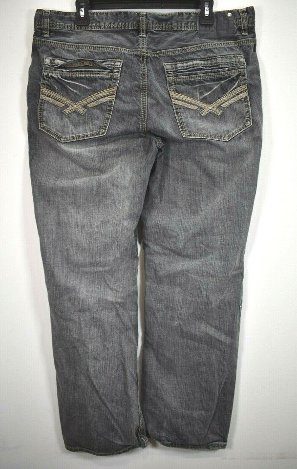 TK Axel Brand Mens Medium Wash Relaxed Straight Leg 5 Pocket Denim ...