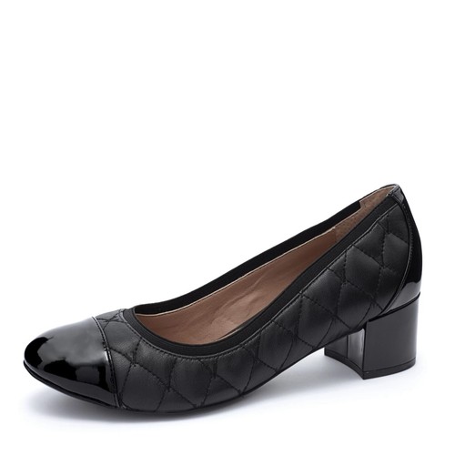 Vionic Orthotic Olympia Ruby Quilted Patent Leather Pump Black Size 9 ...