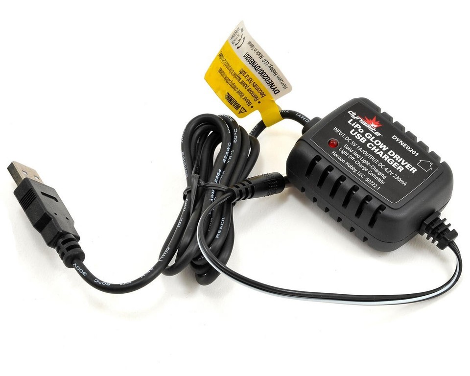 Dynamite Lipo Li-Po Glow Driver Ignitor W/ Battery and USB Charger ...