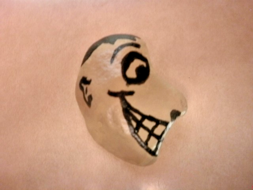 Paperweight Face Your Fears Stone Face one of a kind Signed. | eBay