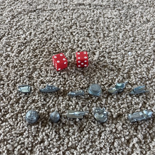Monopoly Metal Game Pieces Replacement Tokens Lot of 11 Token Lot Red ...