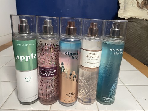 Lot of 5 Assorted Bath And Body Works Fine Fragrance Mist - 8 fl oz ea ...