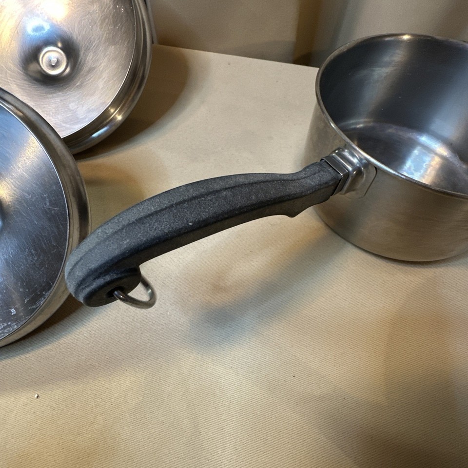 Farberware Vintage 5 Pc Aluminum Clad Pan Set 7in pan, 1 qt & 2 qt ...