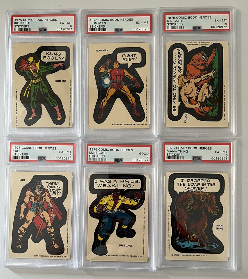 1975 Topps Comic Book Heroes Stickers Complete Set - Ranked #9 in PSA ...
