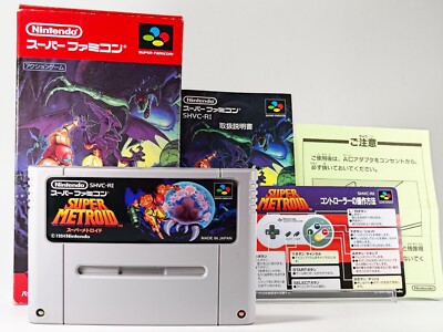 Complete BOX Super Metroid Nintendo Super Famicom SFC Tested with card ...