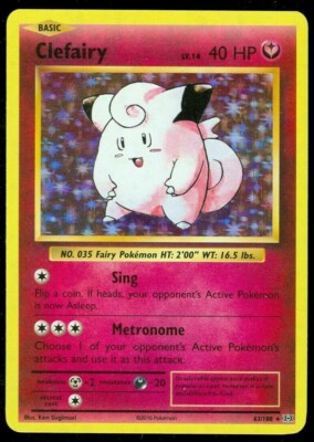 Clefairy HOLO RARE 63/108 Pokemon XY Evolutions Anniversary Holographic ...