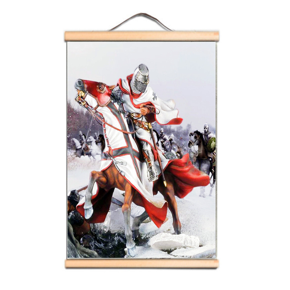 The Crusades Wall Hanging Flag Vintage Knights Templar Art Posters Home ...