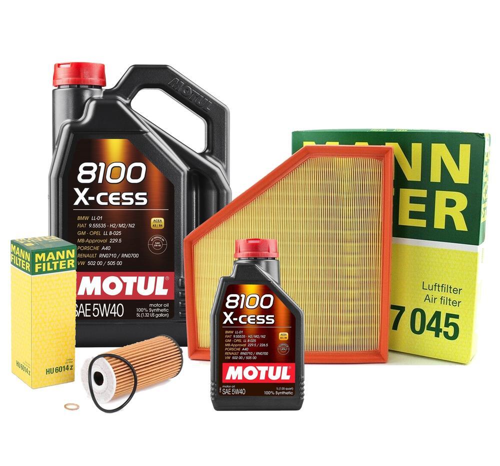 Motul + OEM Engine Oil Change Kit (5W40) (6 Liter) (X-CESS 8100) | eBay