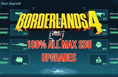 Borderlands 4 All 100% Max Backpack SDU Inventory Upgrades XBOX PS5 PC ...