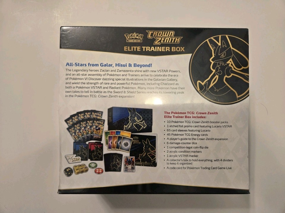 Pokémon TCG Crown Zenith Elite Trainer Box ETB Factory Sealed SWSH | eBay