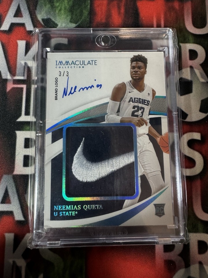 2021 PANINI IMMACULATE COLLECTION COLLEGIATE NEEMIAS QUETA AUTO 3/3 ...