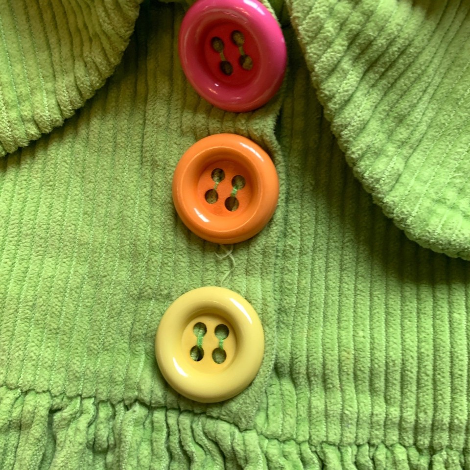 Wee Winter Woolies by Flap Happy Green Corduroy Dress Girls Size 5 ...