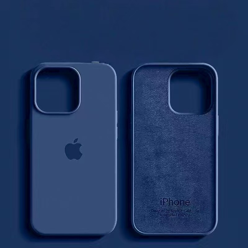 Liquid Silikon Hülle For iPhone 16 15 14 13 12 Pro Max 16+Plus Logo ...