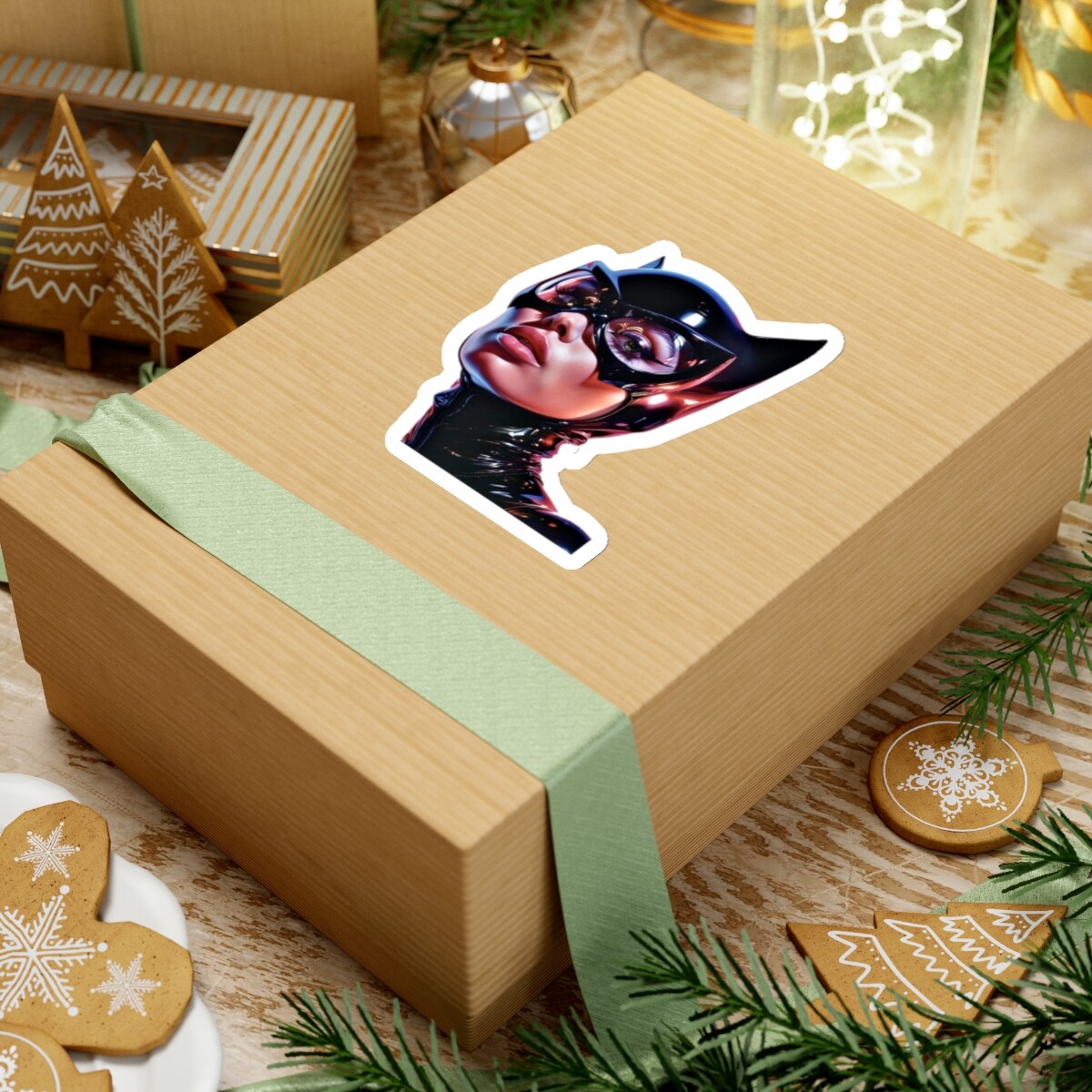 Sexy Catwoman Face Illustration DC Comics Character Villain Kiss-Cut ...