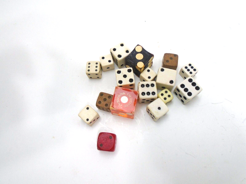 Assorted Lot All Sizes Red White Wood Plastic die lot Of 17 Dice | eBay