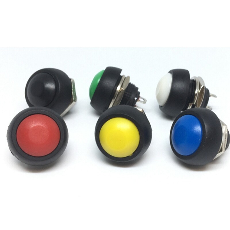 10Pcs 2Pin Switch 12Mm 1A Switch PBS-33B 12V Momentary Push Button ...